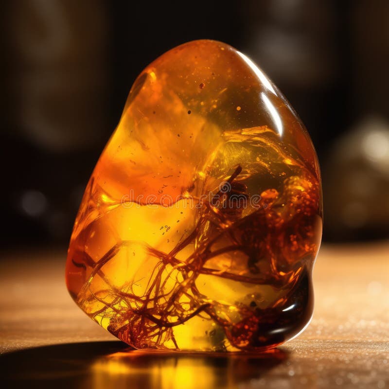 Close Up of Piece of Amber with Pattern Created Using Generative Ai ...