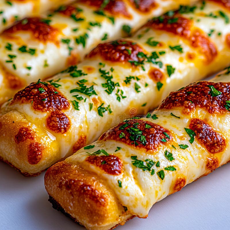 A Close Up of a Piece of Bread Covered in Cheese and Herbs Stock Image ...