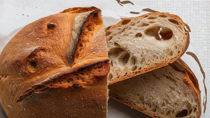 A Close Up of a Piece of Bread with a Hole in it Stock Illustration ...