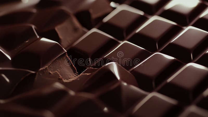 A Close Up of a Piece of Chocolate with a Bite Taken Out of it Stock ...