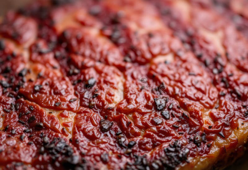 Close Up of a Piece of Grilled Meat the Texture and Details of a Stock ...