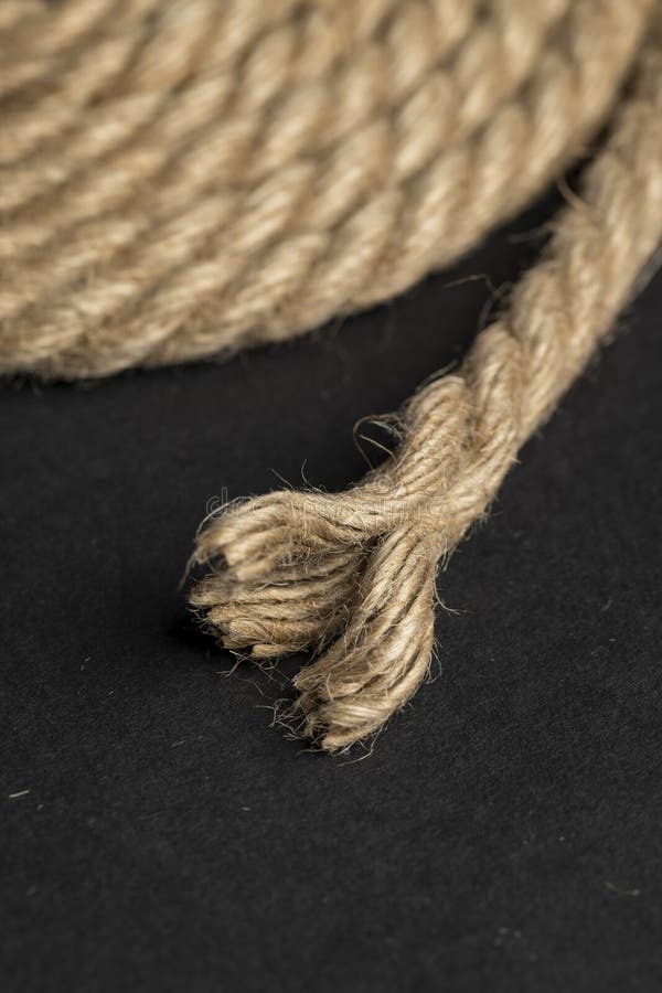 A Close-up of a Piece of Rope for Industrial Use Stock Photo - Image of ...