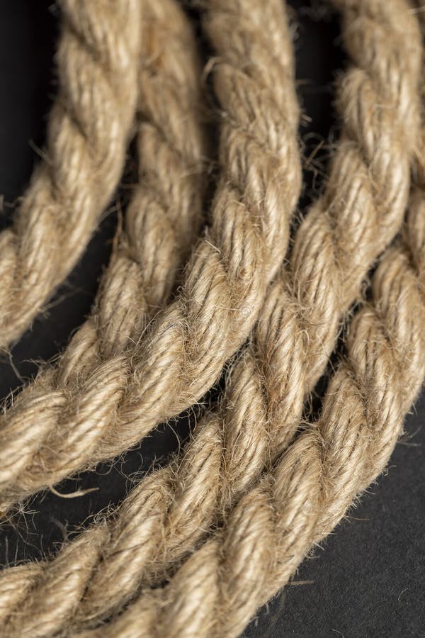 A Close-up of a Piece of Rope for Industrial Use Stock Photo - Image of ...