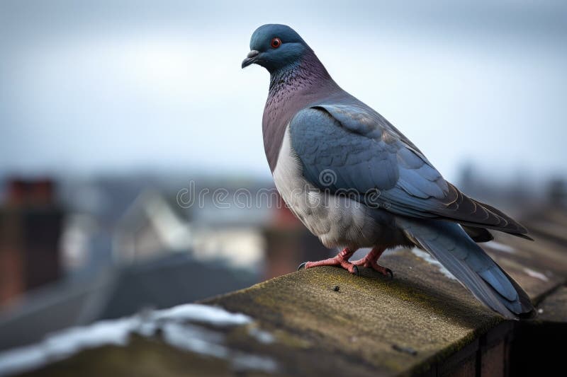Close-up of a Pigeon Perched on a Building Ledge Stock Photo - Image of ...