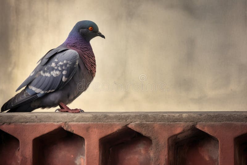 Close-up of a Pigeon Perched on a Building Ledge Stock Image - Image of ...