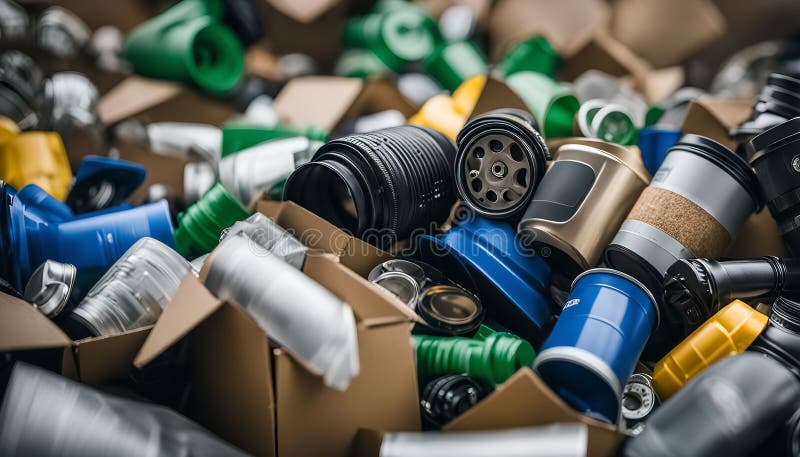 A Close-up of a Pile of Assorted Parts and Components Stock ...