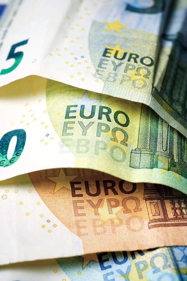 Close-up of a Pile of Banknotes of the European Union Stock Photo ...