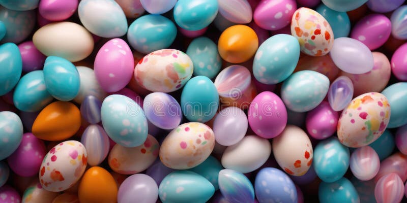 A Close Up of a Pile of Candy Eggs, Great for Easter-themed Designs ...