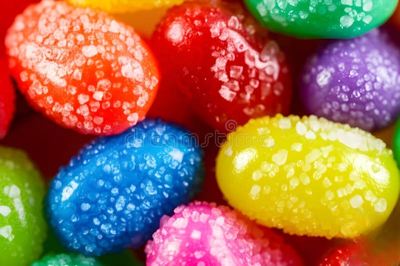 Sugar Texture on Brightly Colored Jelly Beans or Speckled Candy Eggs ...