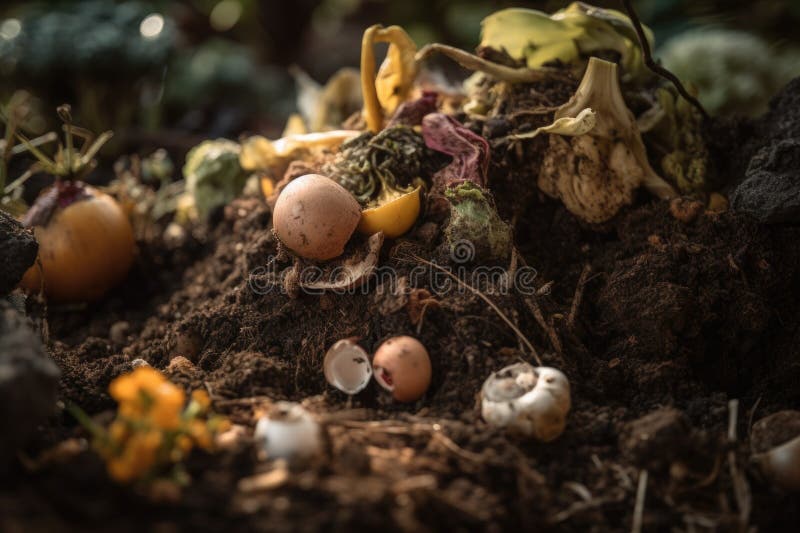 Close-up of Pile of Compost, Teeming with Life Stock Illustration ...