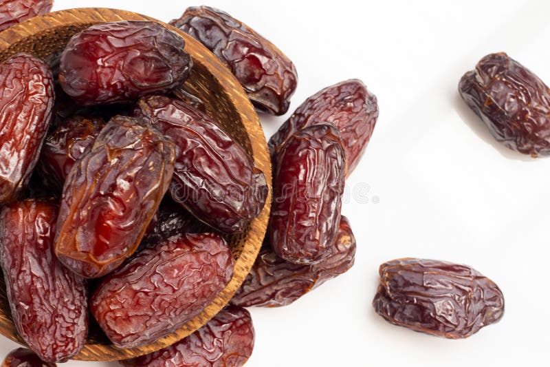 Pile of Dates with Green Leaf Garnish Stock Image - Image of ramadan ...