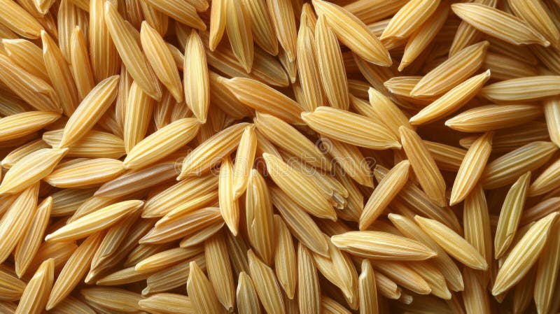 Close-Up of a Pile of Golden Rice Grains Stock Illustration ...