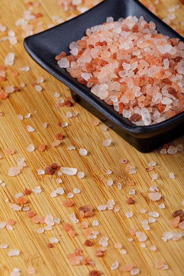 A Pile of Himalayan Pink Salt Isolated on a White Background. Stock ...