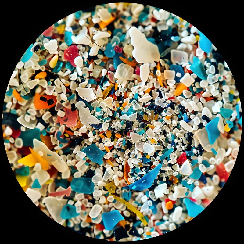 Close-up of a Pile of Multicolored Plastic Granules on an Isolated ...