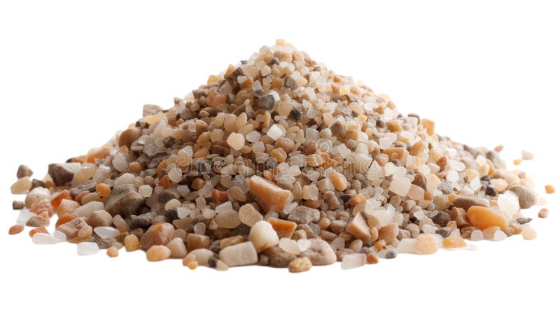 Close-Up Pile of Multicolored Sand Grains and Small Stones Isolated on ...