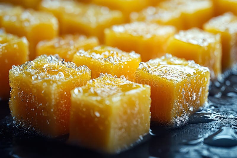 Close Up of a Pile of Orange Cubes. Stock Image - Image of closeup ...