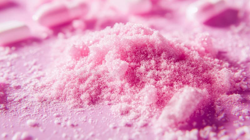 A Close-up of a Pile of Pink Powder Stock Illustration - Illustration ...