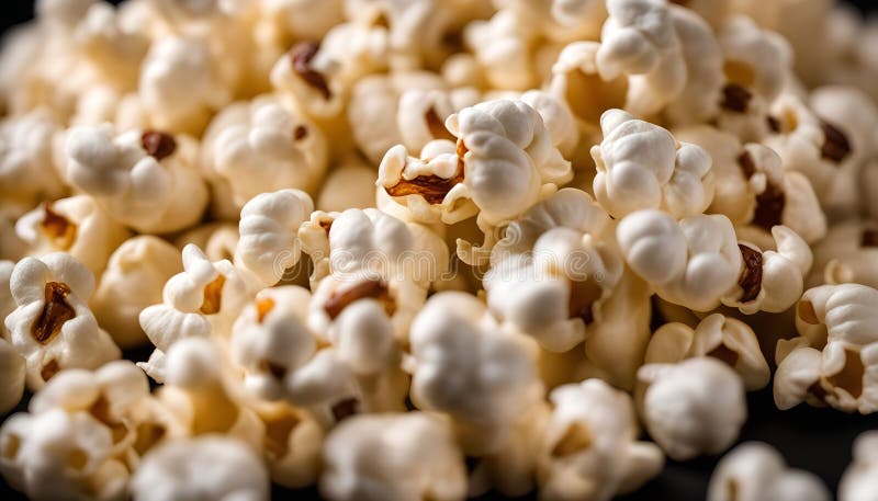Close-up of a Pile of Popcorn Stock Illustration - Illustration of ...