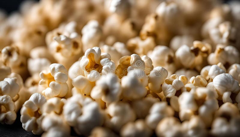Close Up of a Pile of Popcorn Stock Illustration - Illustration of ...