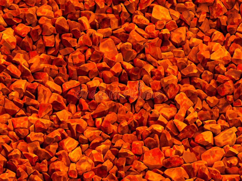 Pile of red fire stone stock illustration. Illustration of orange ...