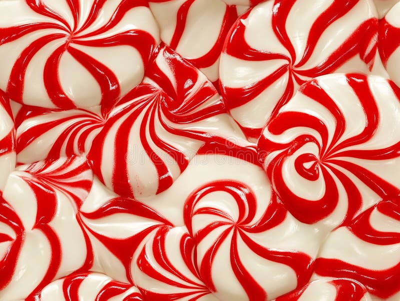 A Close Up of a Pile of Red and White Peppermint Candy Stock Photo ...