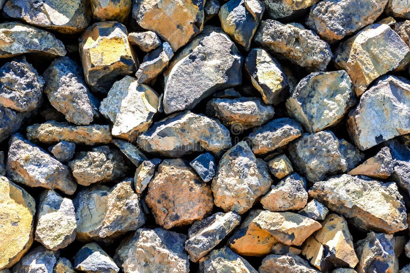 A Close Up of a Pile of Rocks with a Lot of Different Sizes Stock Photo ...