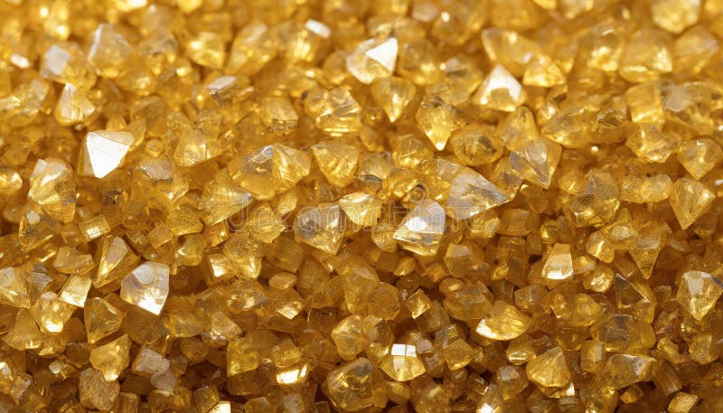 Close-up Photo of Shimmering Gold Crystals. AI Generated Stock ...