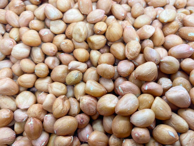Close Up Pile of Skinless Peanuts without Shell Stock Image - Image of ...