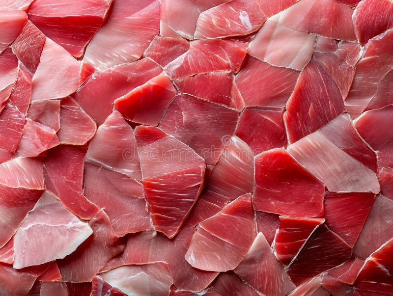 A Pile of Sliced Meat on a Table Stock Photo - Image of cook, selection ...