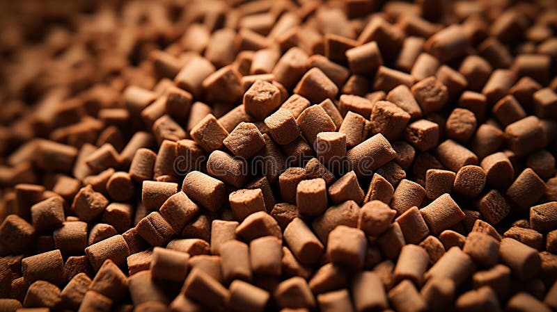 Close-up of a Pile of Small, Brown, Irregularly Shaped Granules Stock ...