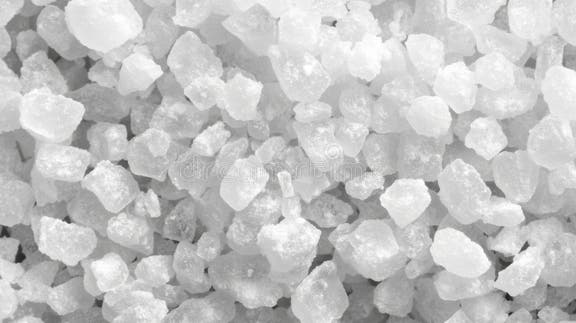 Close-up of a Pile of White Rock Candy Crystals Stock Illustration ...