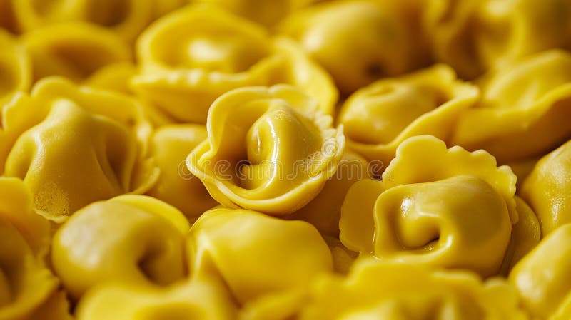 A Close Up of a Pile of Yellow Pasta Stock Photo - Image of topdown ...