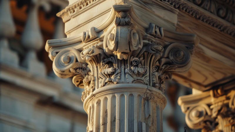 Close Up of a Pillar with a Building in the Background. Suitable for ...