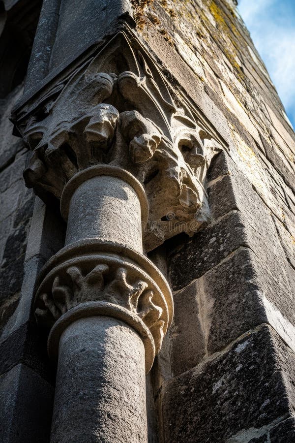 Close-up of Pillar with Clock Stock Photo - Image of monument, rustic ...