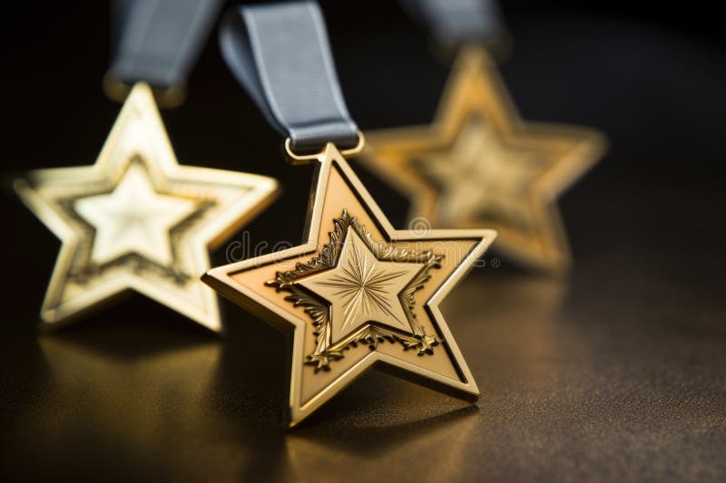 Close-up of Pin Style Community Service Awards Stock Photo - Image of ...