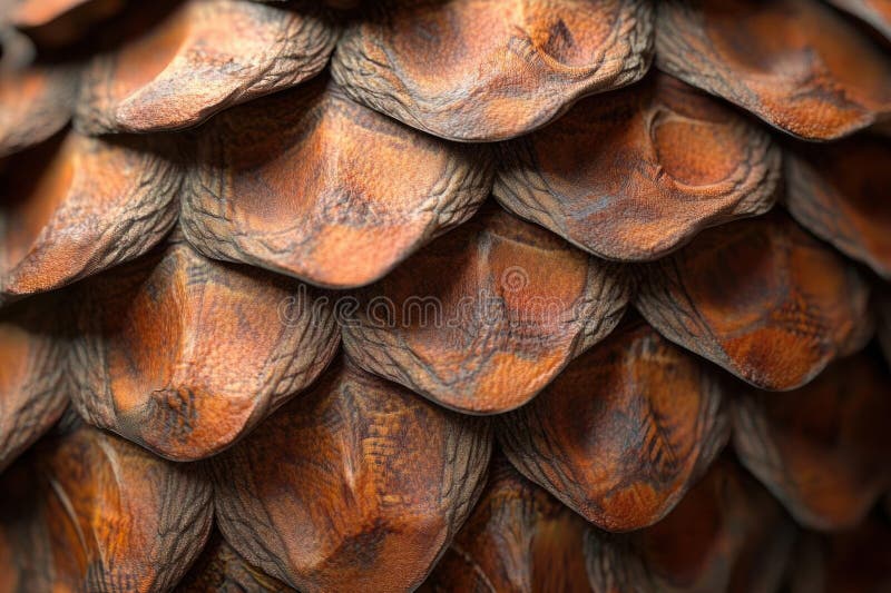 Close-Up of Pine Cone Scales, a Natural Work of Art Stock Illustration ...