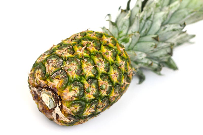 Close-up Pineapple Standing on White Background,whole Pineapple Fruit ...