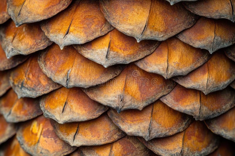 Close-up of a Pinecone S Scales, a Symphony of Texture and Detail Stock Illustration ...