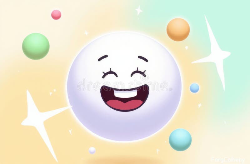 Close Up of a Ping Pong Ball with a Happy Face at 25-1-2025 Stock ...