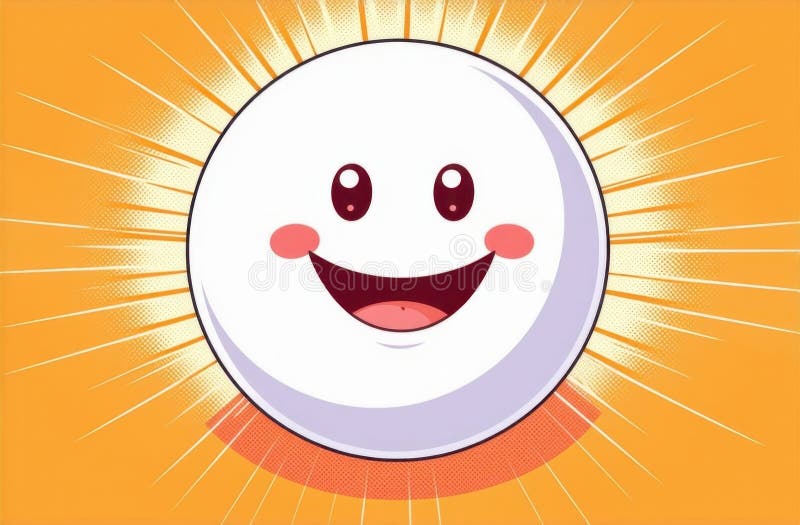 Close Up of a Ping Pong Ball with a Happy Face at 25-1-2025 Stock ...