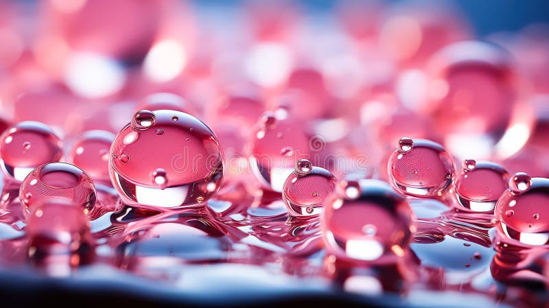 Close Up of a Pink Background with Many Small Pink Spheres. Stock Image ...