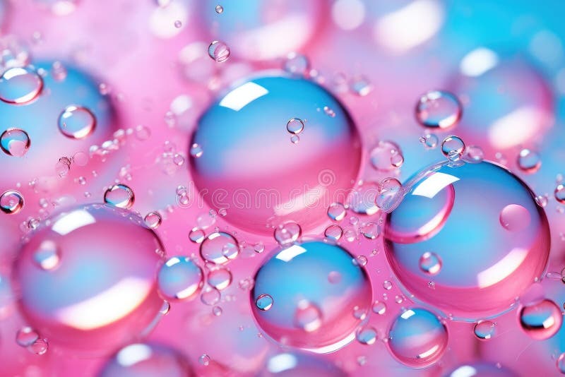 A Close Up of a Pink and Blue Structure with a Lot of Bubbles on the ...