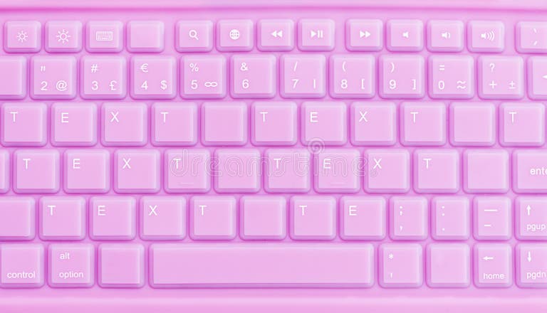 Close Up of Pink Computer Keyboard Stock Image - Image of concept ...