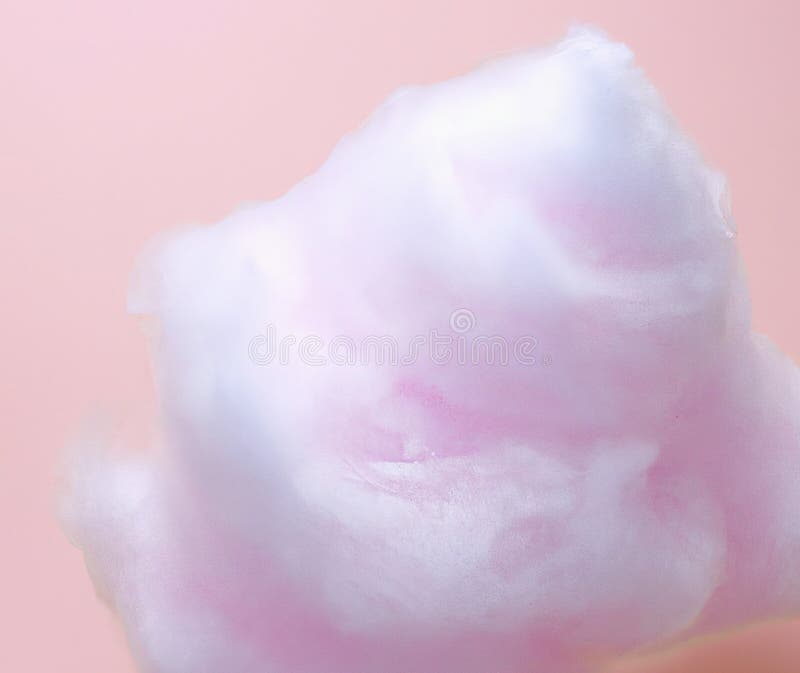 Close Up of Pink Cotton Candy Created Using Generative Ai Technology ...