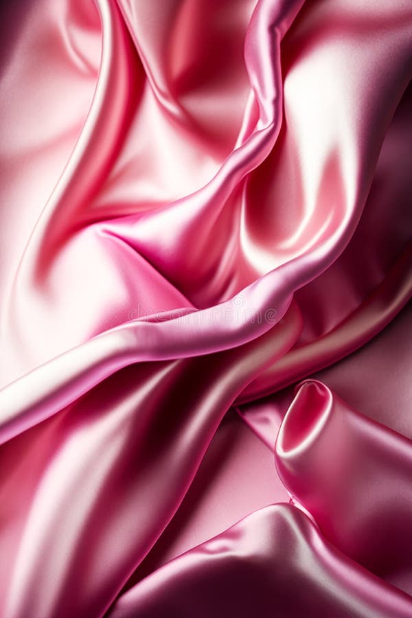 Close Up of Pink Fabric with Very Smooth Design on it. Generative AI ...