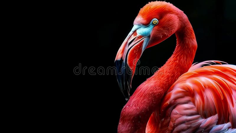 Pink Flamingo Walks Perspective Green Screen Stock Footage - Video of ...