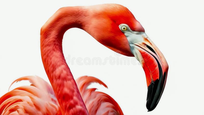 Pink Flamingo Walks Perspective Green Screen Stock Footage - Video of ...