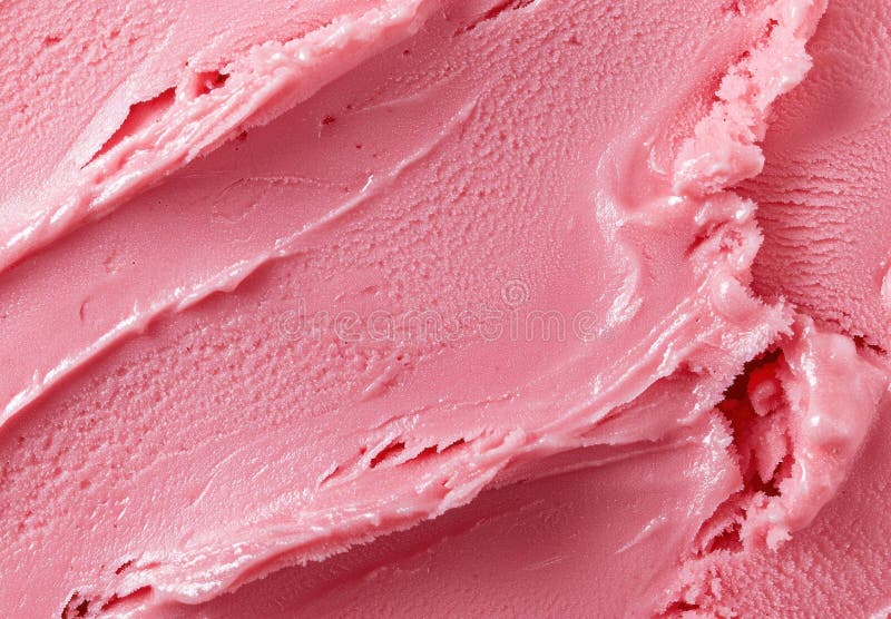 Close-up of Pink Ice Cream Texture Stock Illustration - Illustration of ...