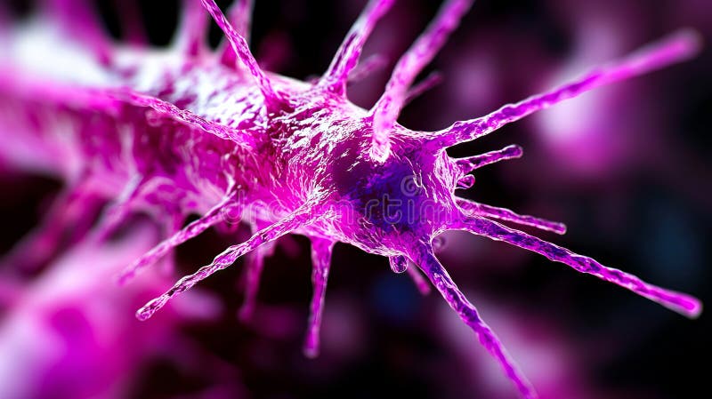 A Close Up of a Pink Neuron Cell Stock Photo - Image of closeup ... A Close Up of a Pink Neuron Cell Stock Photo - Image of closeup ...