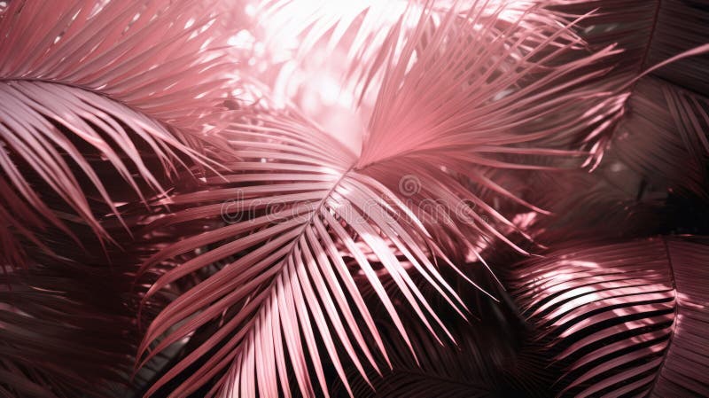A Close Up of a Pink Palm Tree Stock Illustration - Illustration of ...